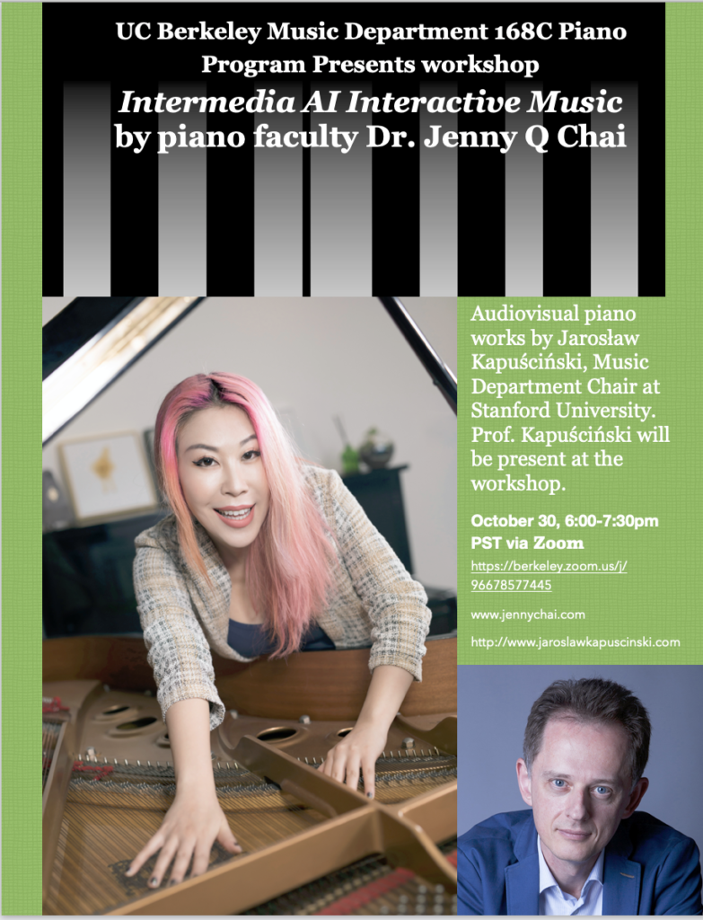 Dr. Jenny Q Chai will be giving two online piano workshops on Oct. 16 ...
